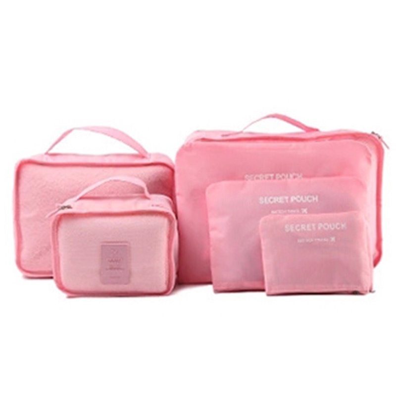 6 in 1 Korean Travel Packing Clothes Storage Organizer Bag Pouch Set ...
