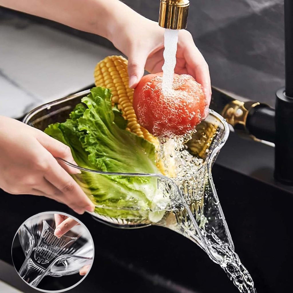 Kitchen Drain Basket Multifunctional Drainage Baske Fruit Vegetable ...