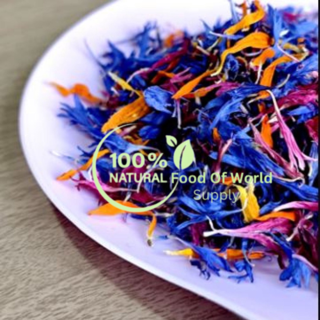 Cake Decoration Edible Dried Flower Petals Flakes 蛋糕装饰 花瓣 食用花瓣 blue ...