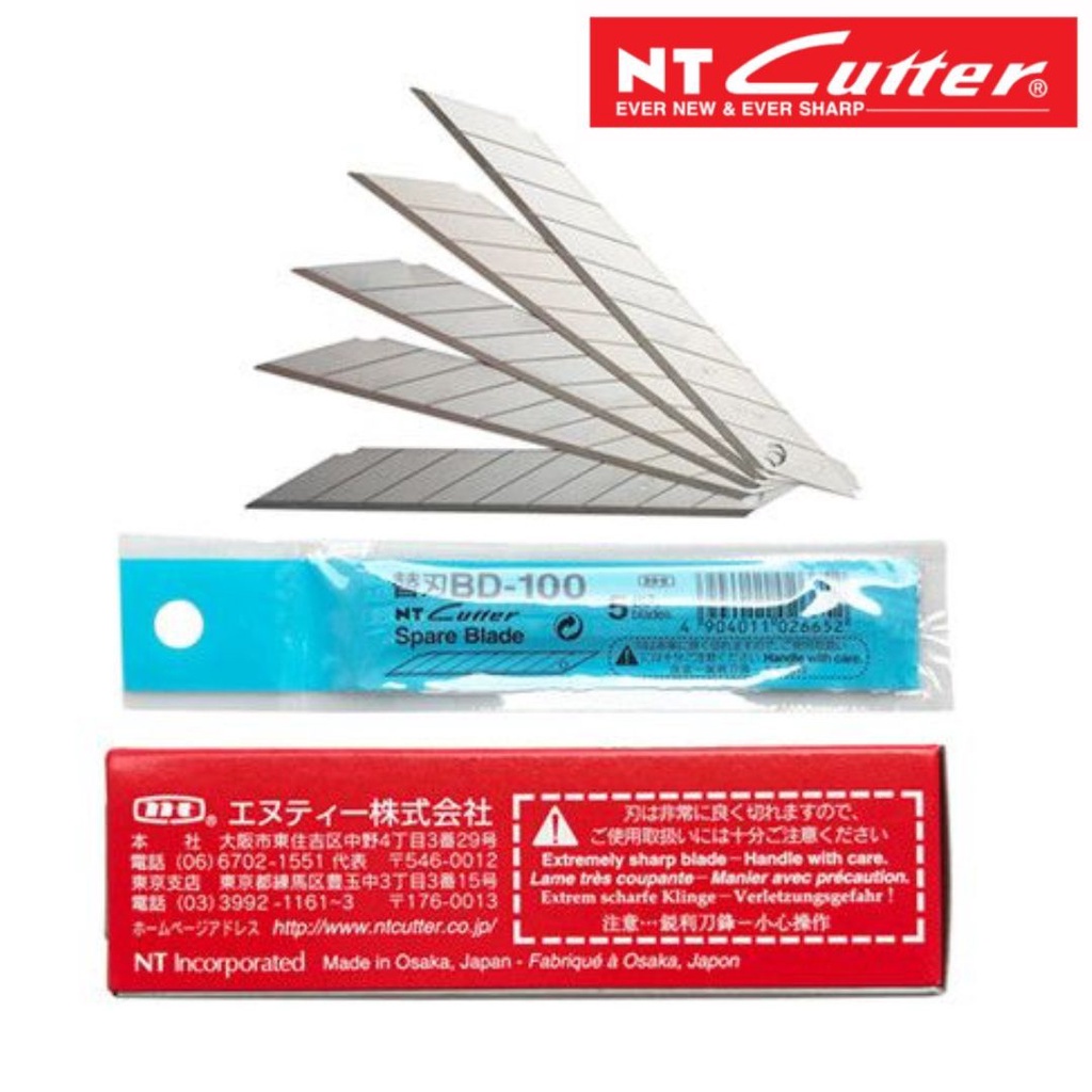 🇲🇾 现货 - Japan NT Cutter Spare Blade BD-100 - 50pcs/box 🇯🇵 日本进口 NT Cutter 美工刀片30度角切割替刃 | Shopee ...