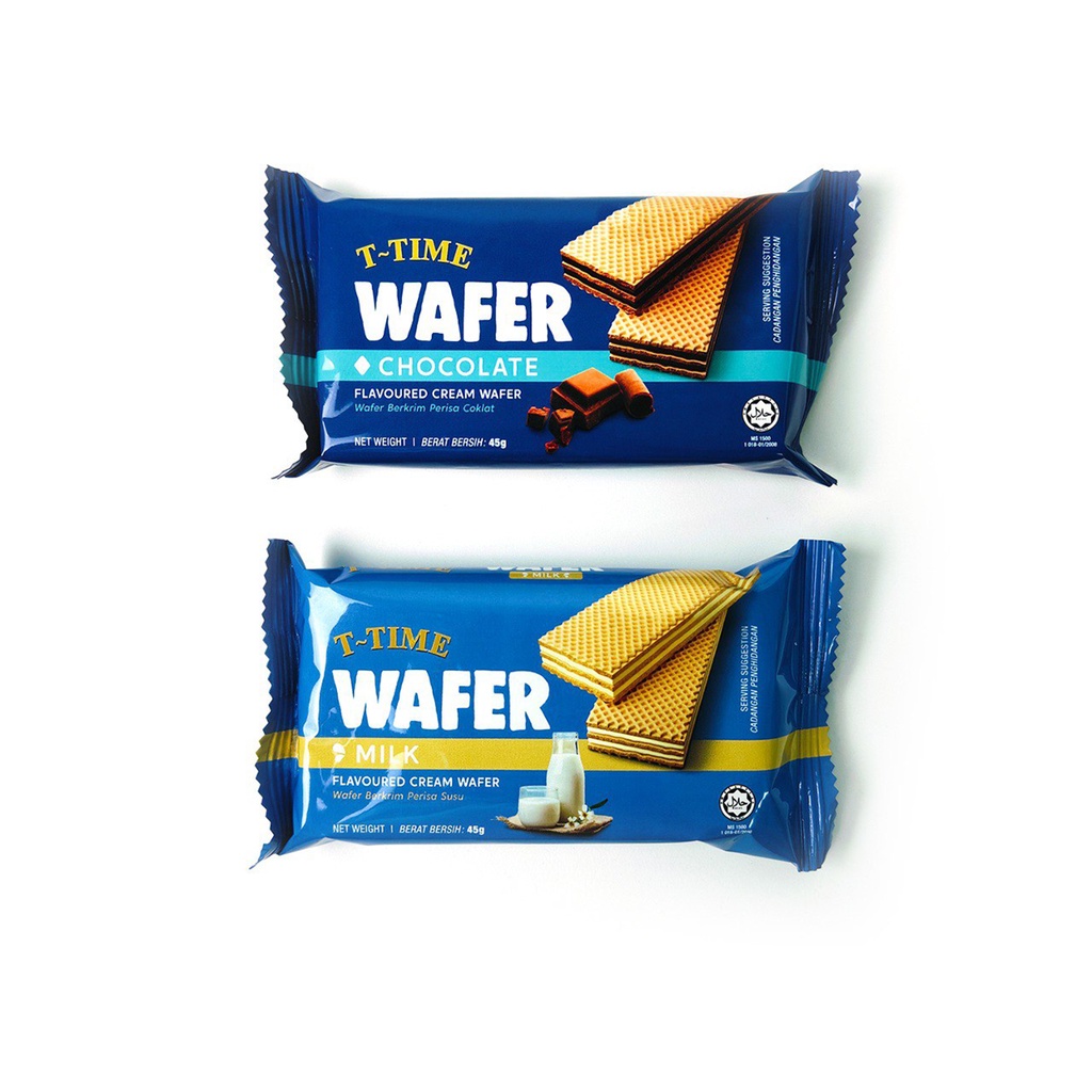 T-Time Wafer Bar Chocolate/milk 45g | Shopee Malaysia