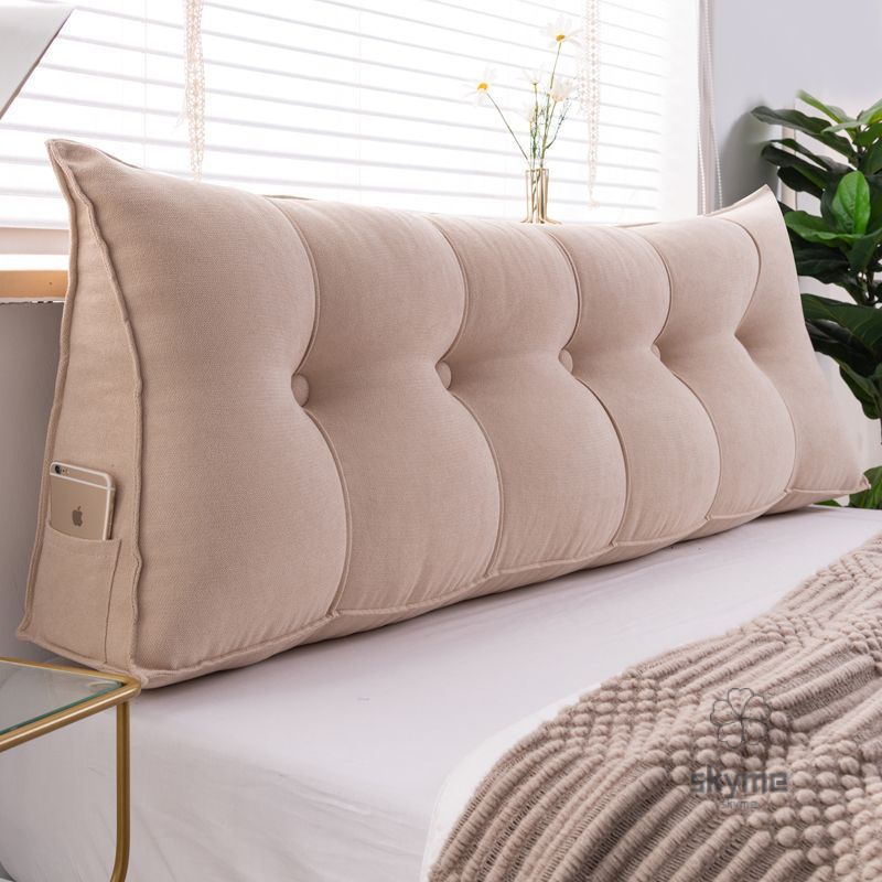New bedside cushion triangle sofa back cushion double large pillow ...