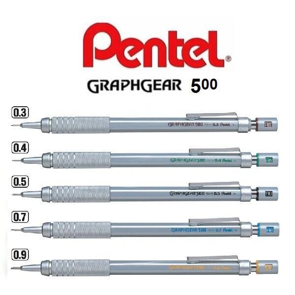 Pentel Graph Gear 500 Drafting Mechanical Pencil (0.3MM, 0.5MM, 0.7MM ...