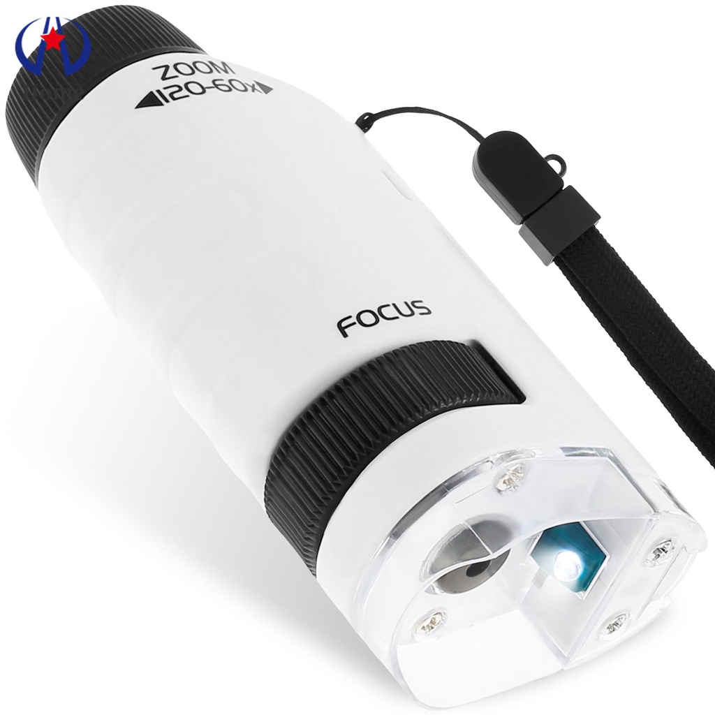 Pocket Microscope for Kids Mini Handheld Microscope 60X-120X LED ...