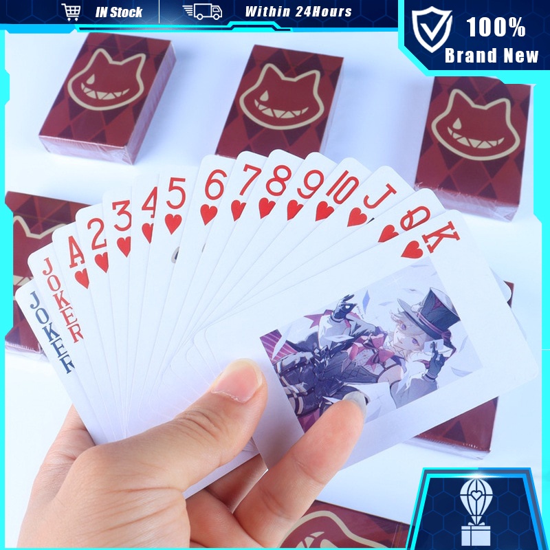 55Pcs/box Genshin Impact Lynette Poker Lyney Playing Cards Anime Game ...