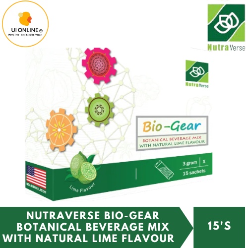NUTRAVERSE BIO-GEAR BOTANICAL BEVERAGE MIX WITH NATURAL LIME FLAVOUR 15 ...