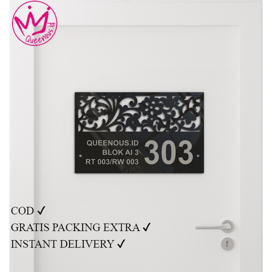 Acrylic House Number / Acrylic Board House Number Custom Text & Number ...