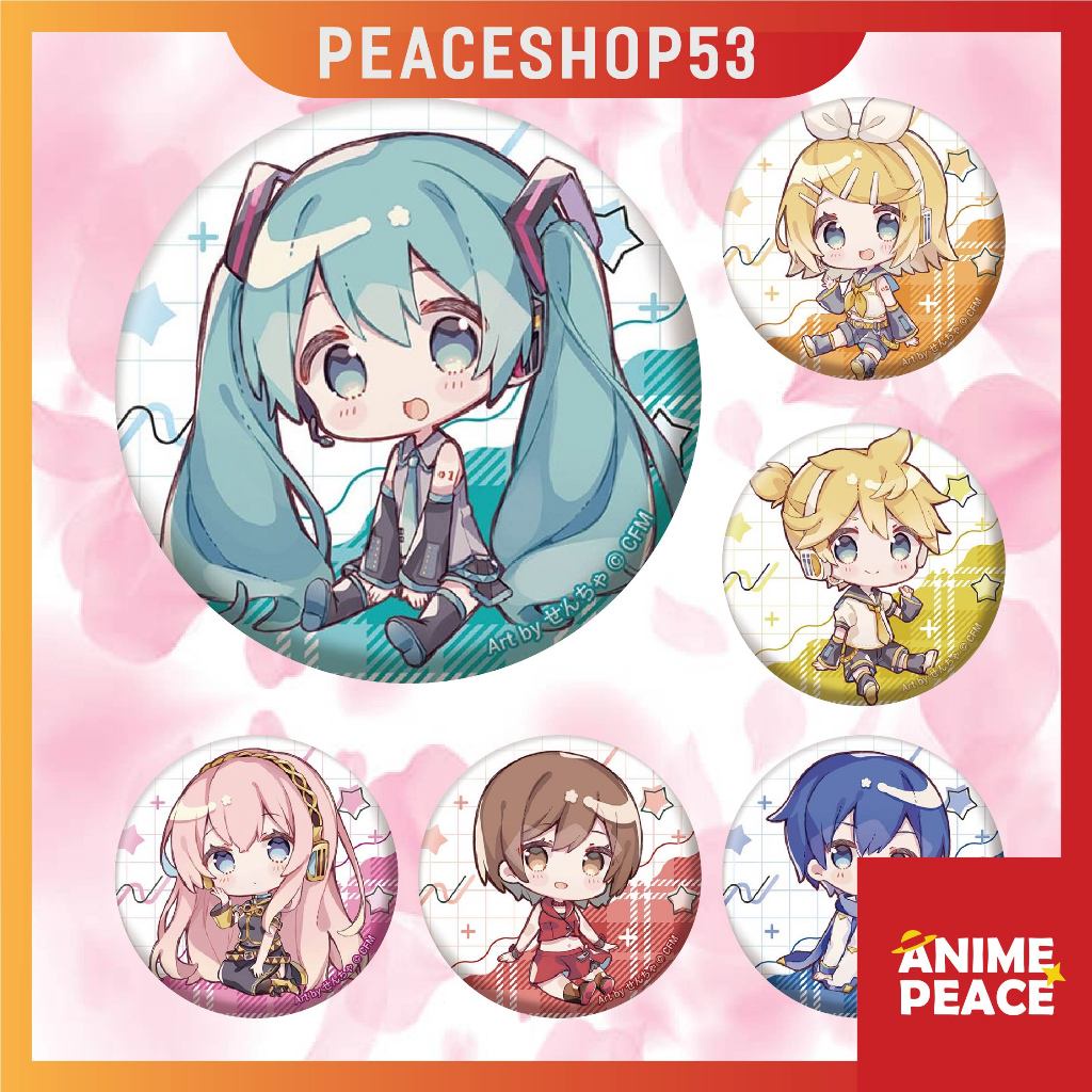 Hatsune Miku Vocaloid Badge Glitter Vocaloid Badge Ver 10 Set Chibi ...