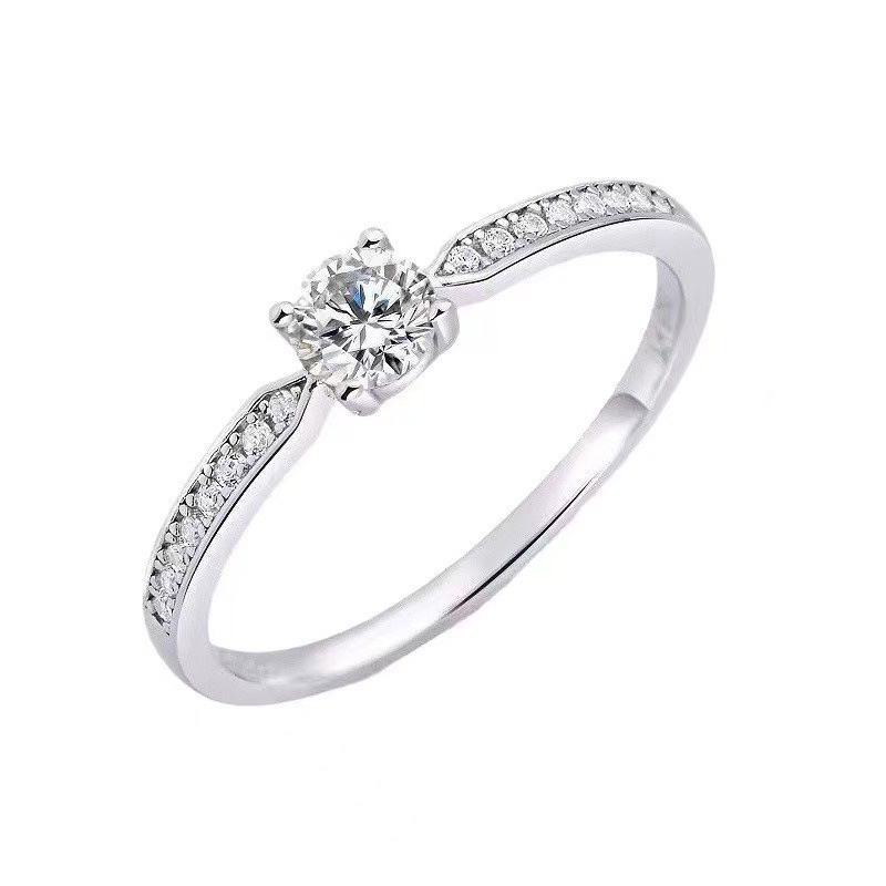 New Moissanite Ring Women's Fashion Simple Proposal Ring for Free Gift ...