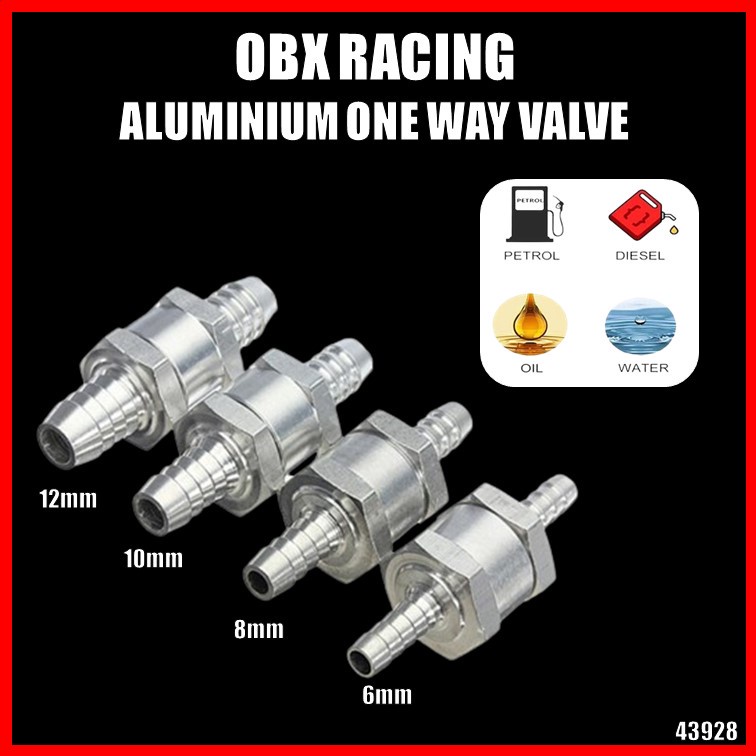 OBX Racing One 1 Way Aluminum Check Valve 6mm 8mm 10mm 12mm 14mm ...