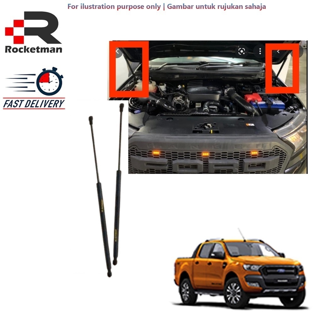 OEM (2PCS) FRONT BONNET ABSORBER FORD RANGER T7 | Shopee Malaysia