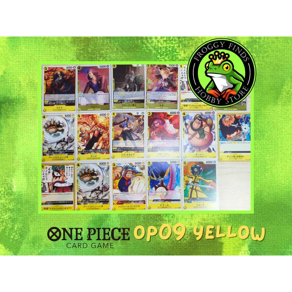 OP-09 YELLOW SINGLE CARDS R / UC / C One Piece Japanese - OP09 - One Piece Card Game - OPTCG ...