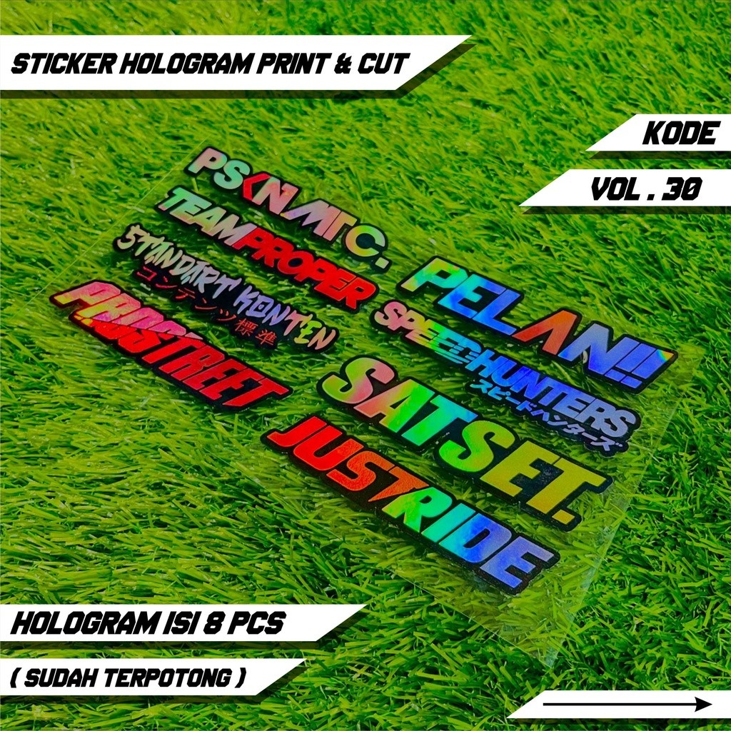 Hologram Racing Sticker Pack Print & Cut Motorcycle Sticker | Shopee ...