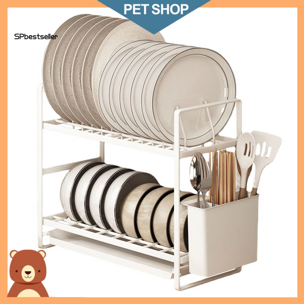 Sp Dish Rack Countertop Dish Drying Rack 2-tier Kitchen Dish Drying ...