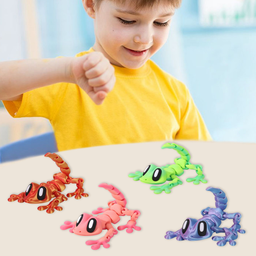 manclothescase Geometric Gecko Sculpture Lifelike Gecko Figurine ...