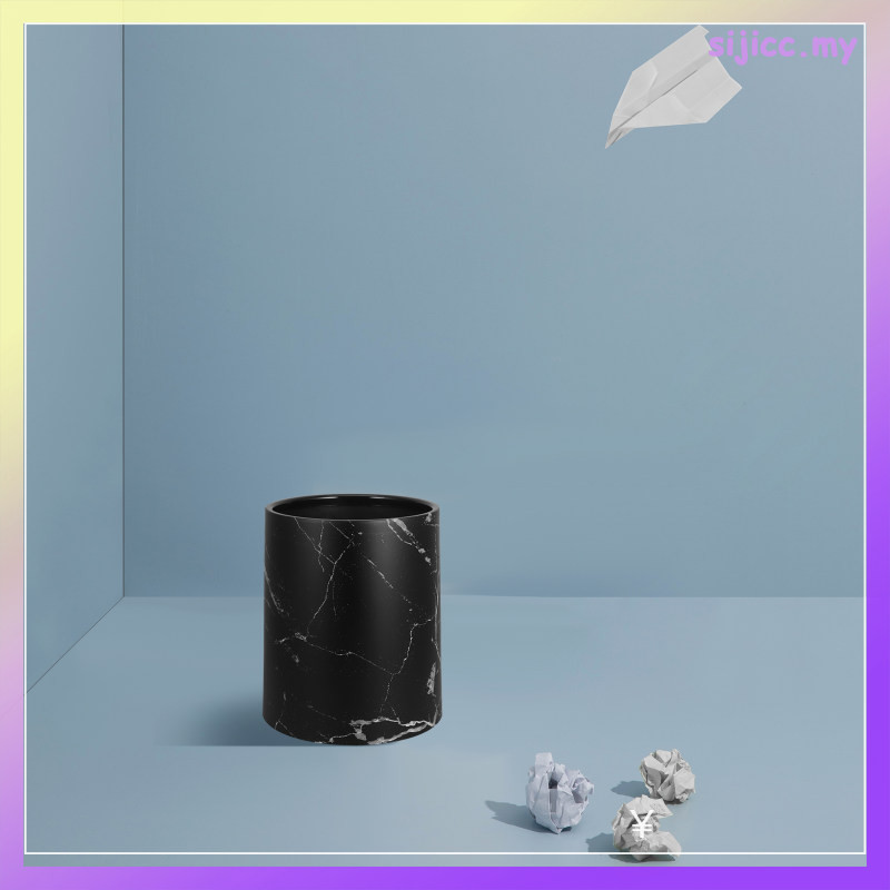 Marbled Trash Can Inflatable Waste Storage Bin Plastic Office Decal ...