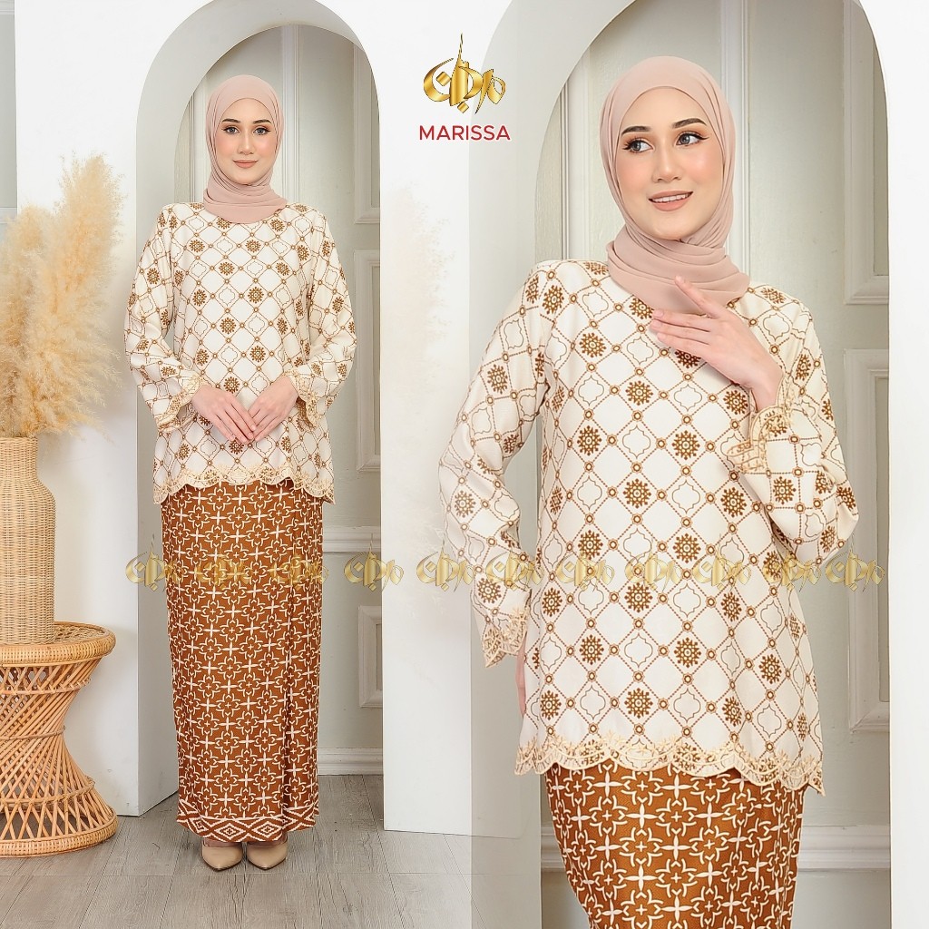 ARIANA MARISSA KURUNG KEDAH MUSLIMAH RAYA DOBBY SUTERA SULAM MATCHING MC195 | Shopee Malaysia