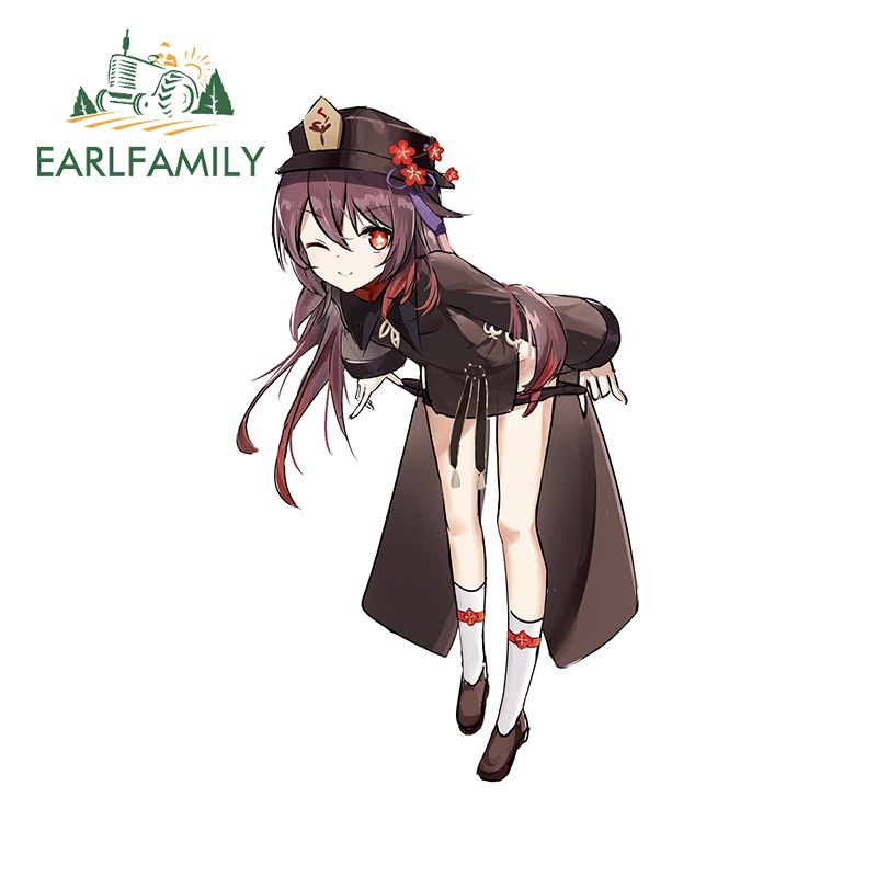 EARLFAMILY 13cm x 7.6cm for Genshin Impact Hu tao Hutao Anime Car ...
