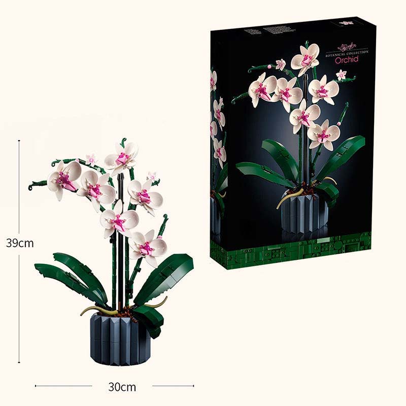 🔥Malaysia Stock 🔥 Orchid Building Blocks Set Plant Decorations Display ...