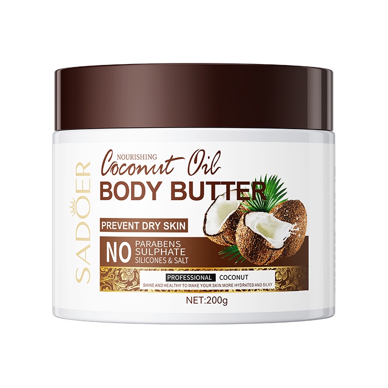 ROREC SADOER Nourishing Coconut Oil Body Butter Moisturizing Hydrating Scented Body Cream 200g ...