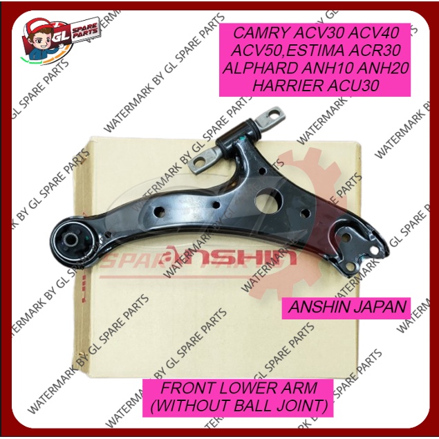 FRONT LOWER ARM TOYOTA CAMRY ACV30 ACV40 ACV50 ESTIMA ACR30 ALPHARD VELLFIRE ANH10 (ANSHIN JAPAN ...