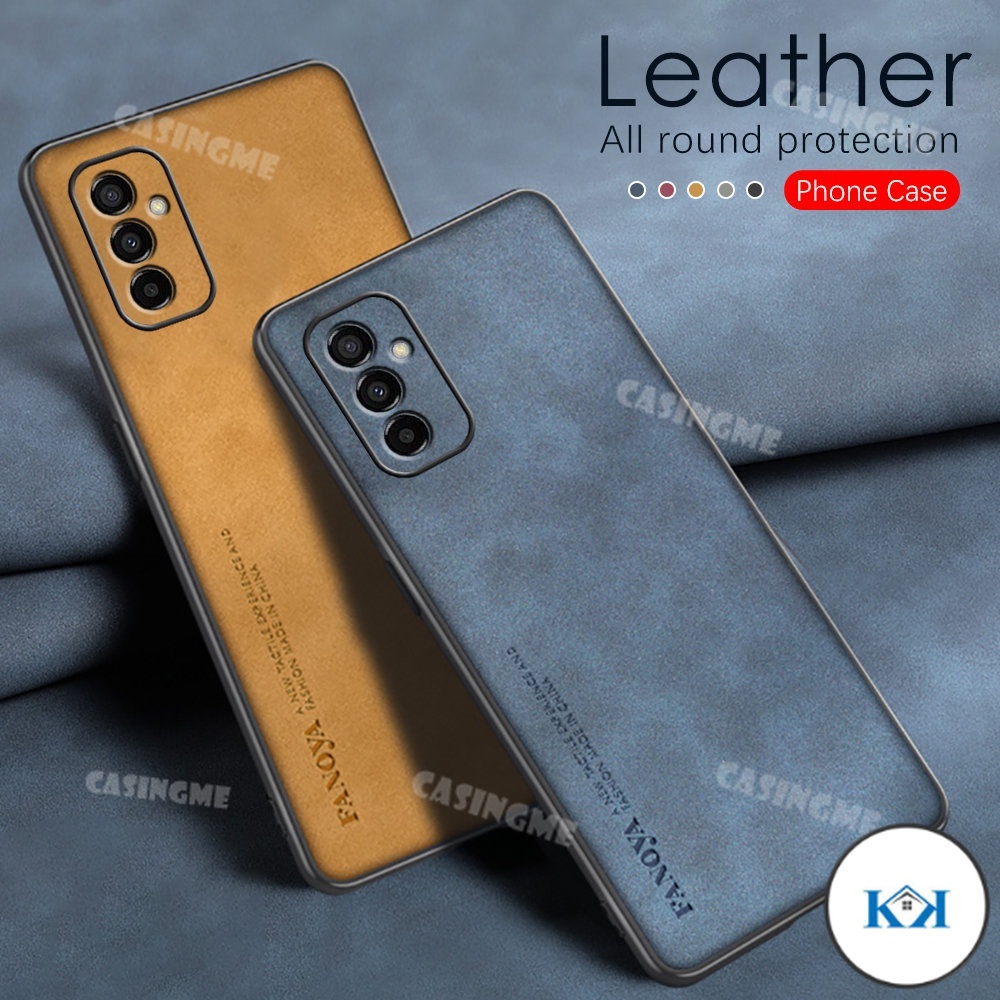 KK Samsung A24 2023 Leather Texture Sheepskin Leather Phone Case For Samsung Galaxy A24 A34 A54 ...