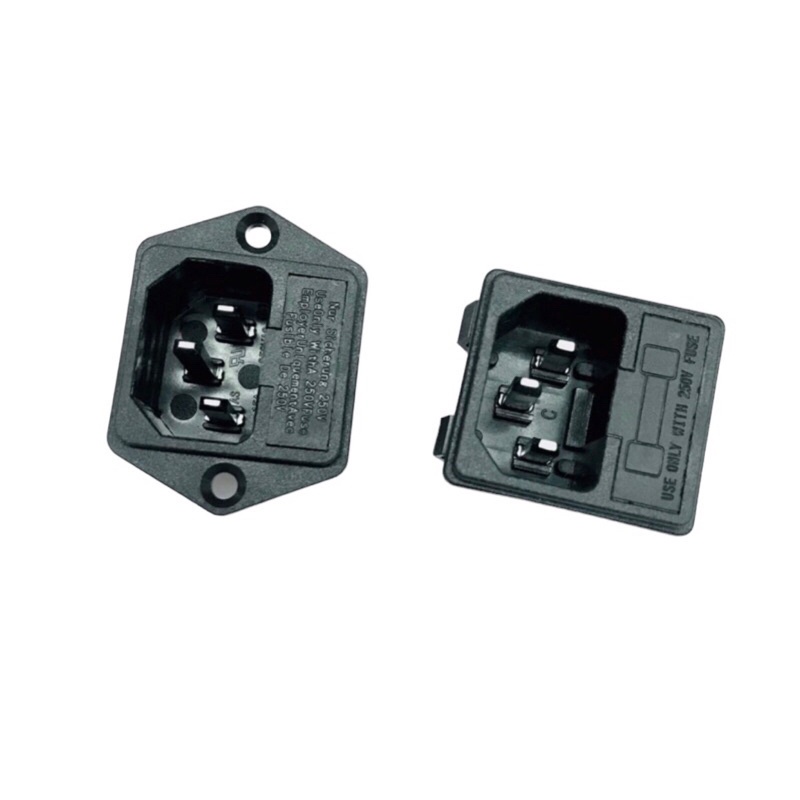 Plug AC 3-Pin Male With Fuse Socket Size 20mm 15A-250VAC With Fixed ...