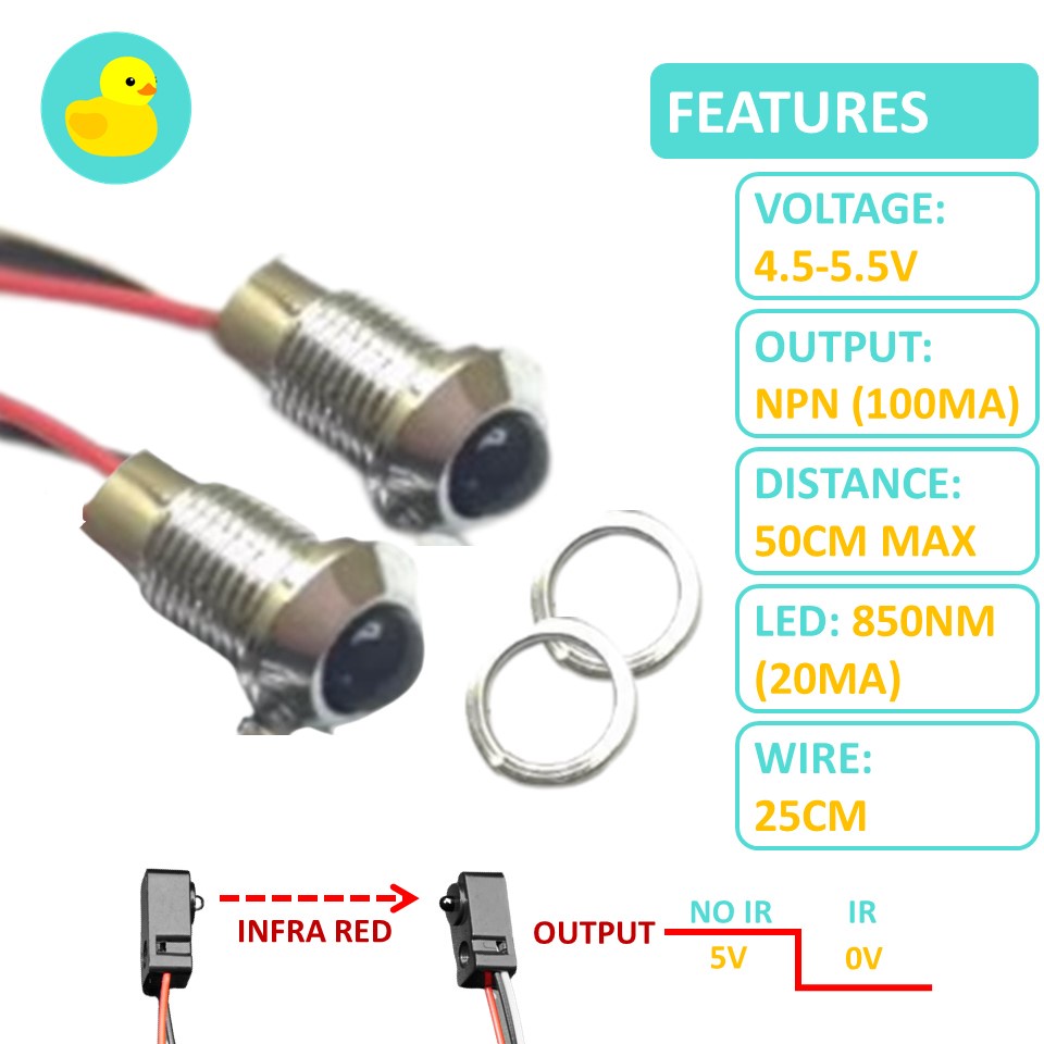 Infrared Break Beam Sensor IR Breakbeam Sensors By Adafruit Industries