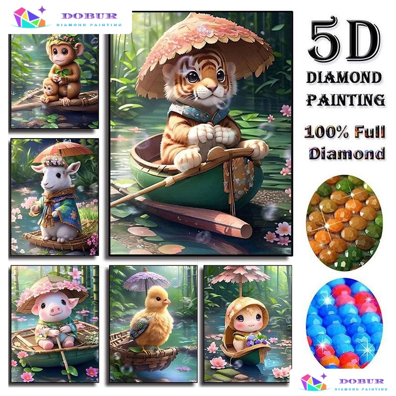 DOBUR | Diamond Painting Kit Round/Square Cartoon Full Drill Diamond 5D ...