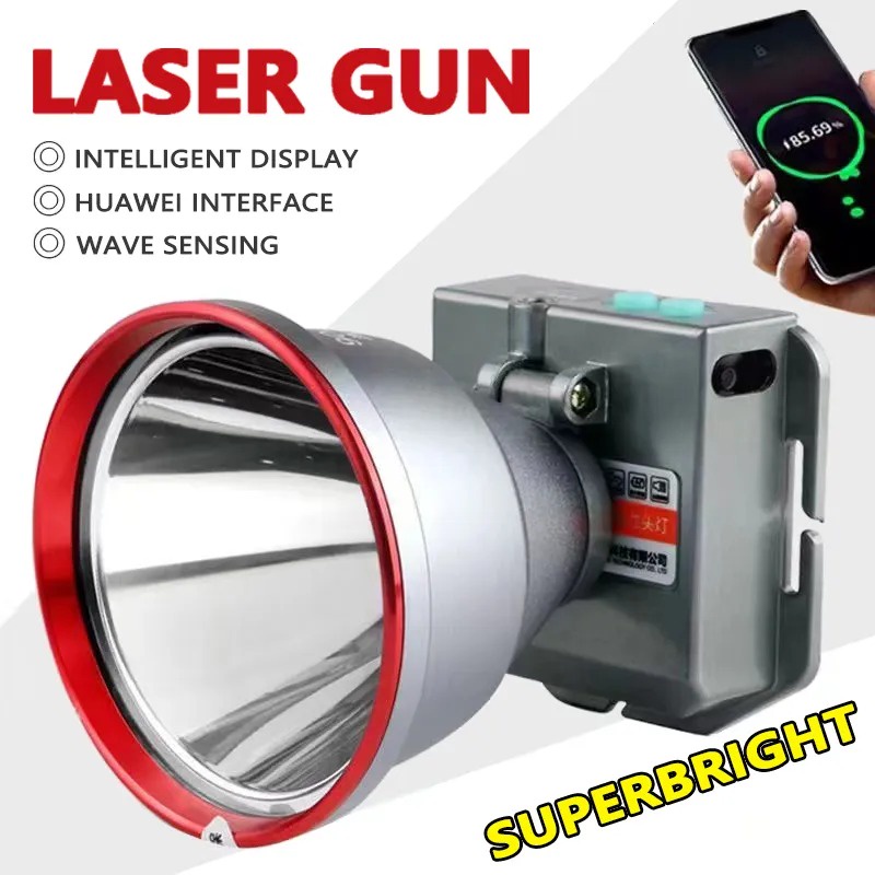 Yellow/White Light Laser Headlamp Long Range 1000M LED Headlight Strong ...