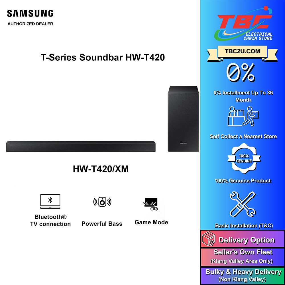 SAMSUNG HW-T420/XM 2.1CH SOUNDBAR (COURIER SERVICE) | Shopee Malaysia