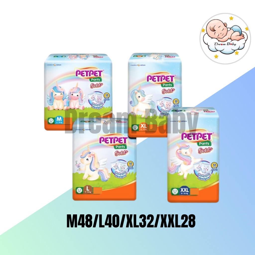 PETPET Pants Gold+ Unicorn Jumbo Pack - M48/L40/XL32/XXL28 (1 Pack) | Shopee Malaysia