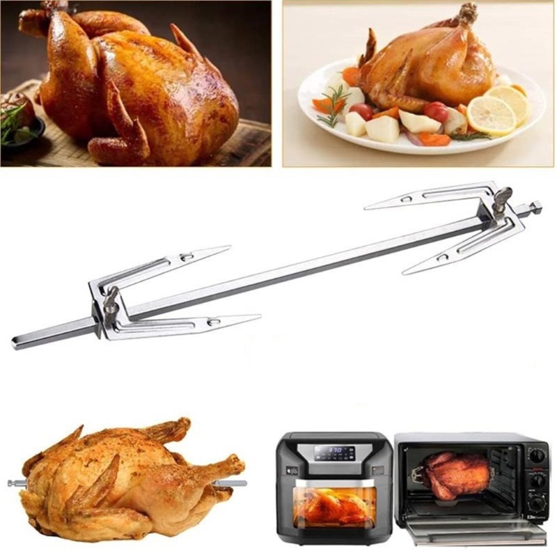 PCF* Stainless Steel Rotary Roast Chicken Fork Air Fryer Oven Roast ...