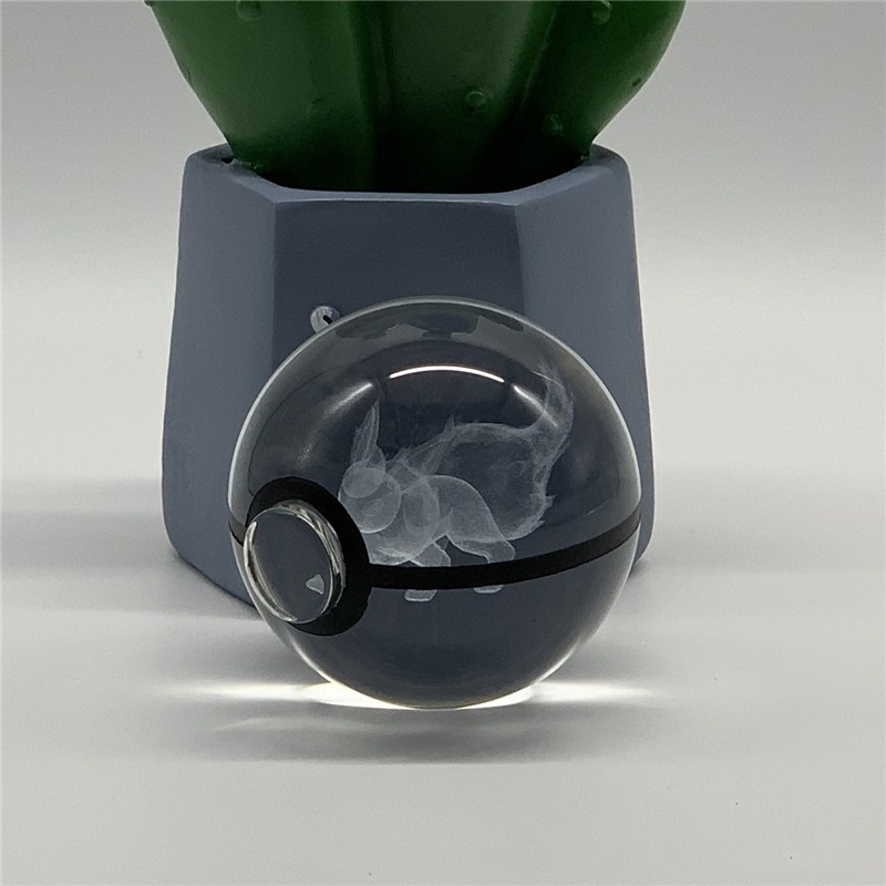 LED Light 3D Pokemon Crystal Ball Night Lamp Toy Mewtwo Pikachu ...