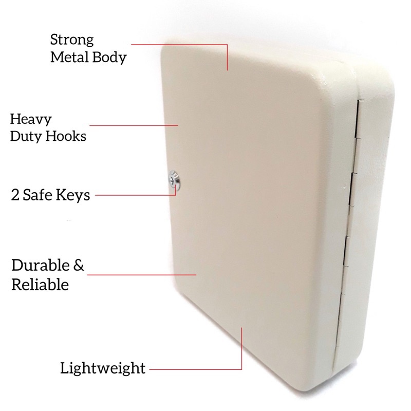 40Key SAFETY AND SECURITY WALL MOUNTED METAL STEEL KEY BOX FOR HOME ...