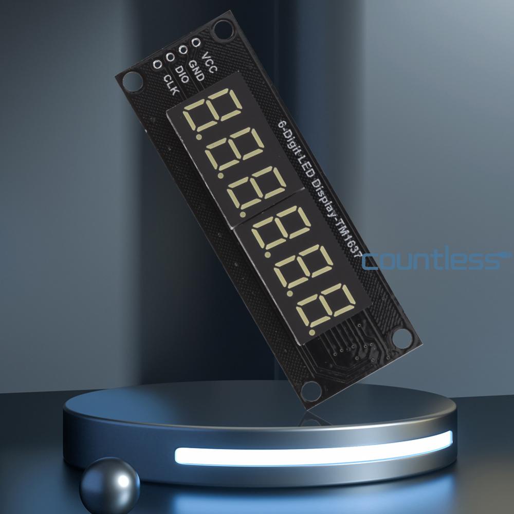 Tm1637 Led Display Module For Arduino 6 Digit 7 Segment 0 36 0 56