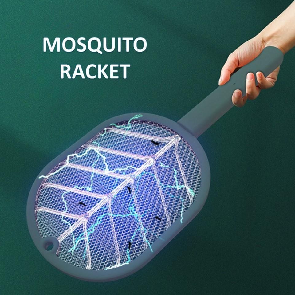 Mosquito Racket Electric Rechargeable USB Swatter Zapper Kill Insect ...