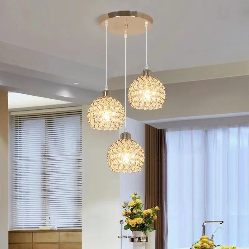 Modern Crystal Chandeliers Ceiling Light LED Pendant Light Hanging ...