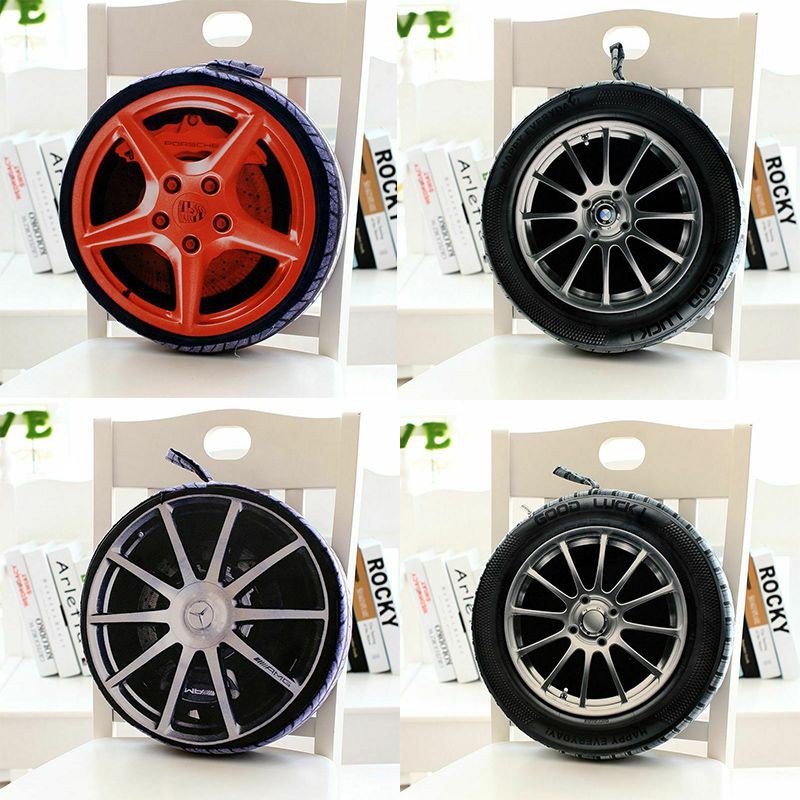 Pillow Car Wheel Tire Plush Cushion 3D Print Automobile Novelty ...