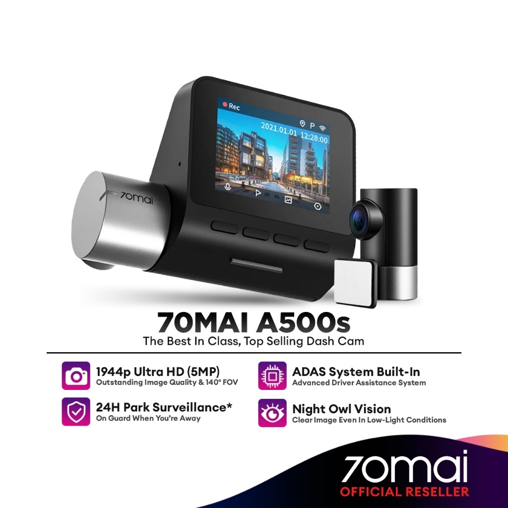 70mai A500s Dash Cam Pro Plus+ 1944P HD Support RC06 Rear Camera with ...