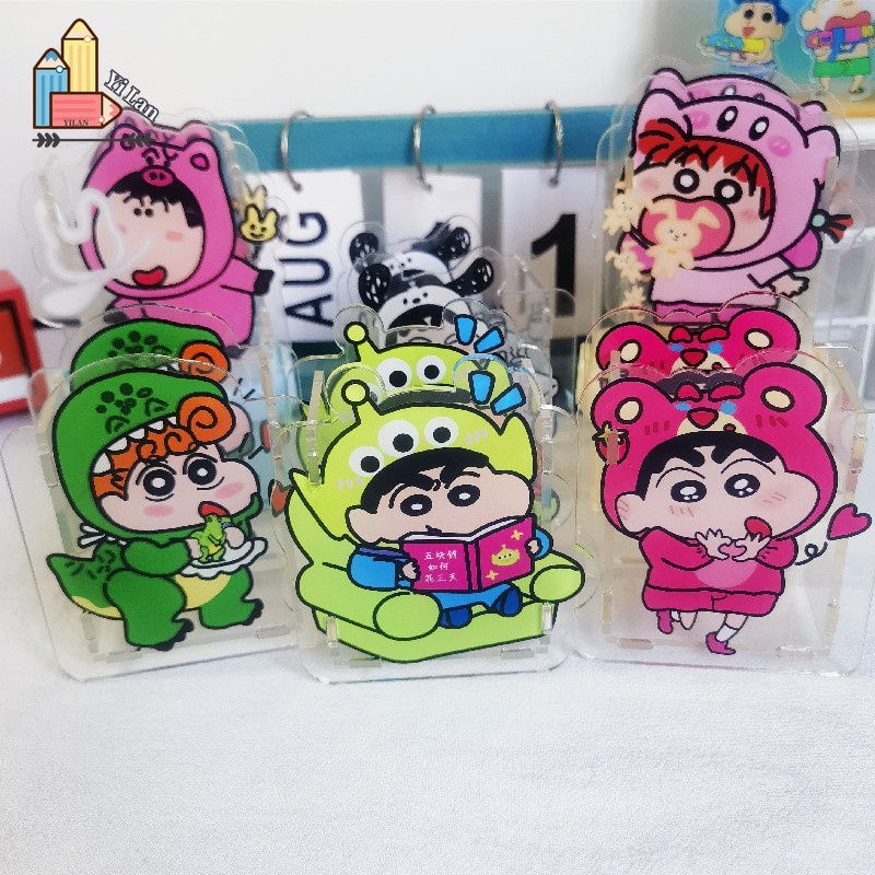 Cartoon Crayon Shin-chan Pen Holder Acrylic Transparent Pen Holder ...