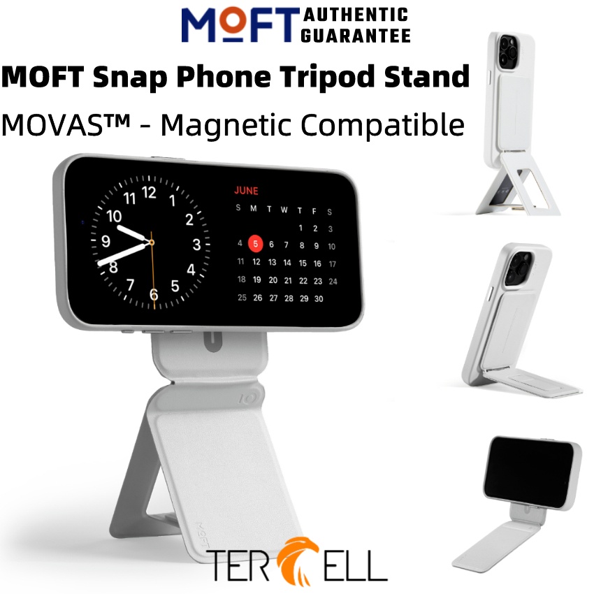 MOFT MOVAS™ Snap Invisible Phone Tripod Stand,Magnetic Compatible,Foldabl,Multiple Angle Phone ...