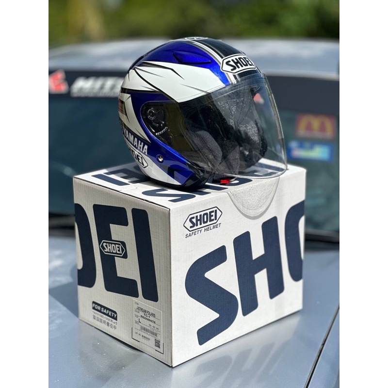 SHOEI JSTREAM YAMAHA BIRU PREMIUM | Shopee Malaysia