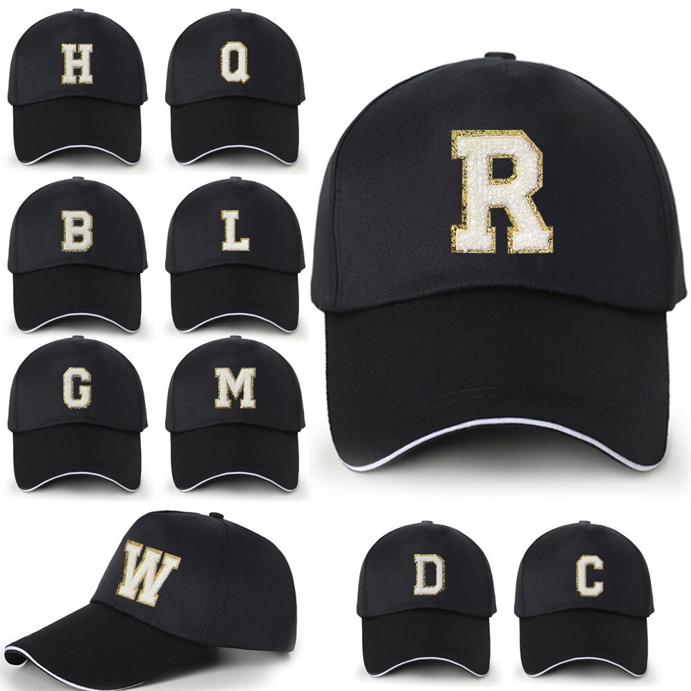 Embroidery label Baseball Hat Peaked Caps for Women Men Black Cotton ...