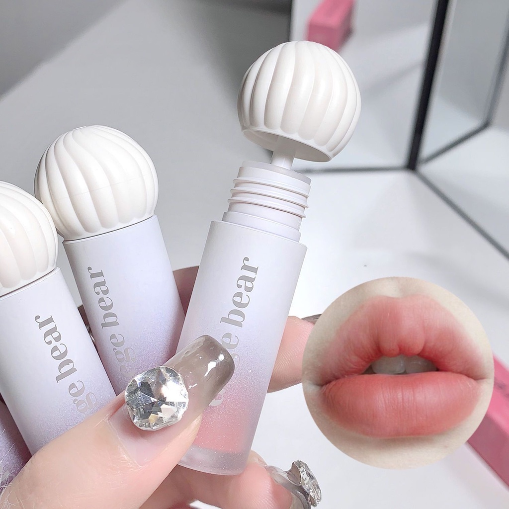 Gege Bear Pure White Angel Matte Velvet Lip Glaze Student Lip Mud Lipstick | Shopee Malaysia