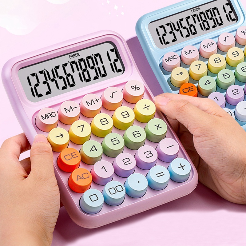 Fengchi Ins Korean Dopamine Color Calculator 12 Digits Large Display ...