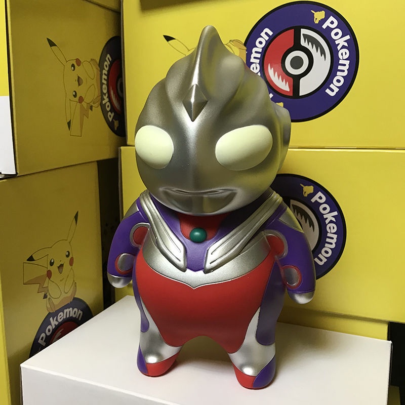 Salted Egg Superman Figure Fat Diga Ultraman Vinyl Doll Classic Cartoon ...