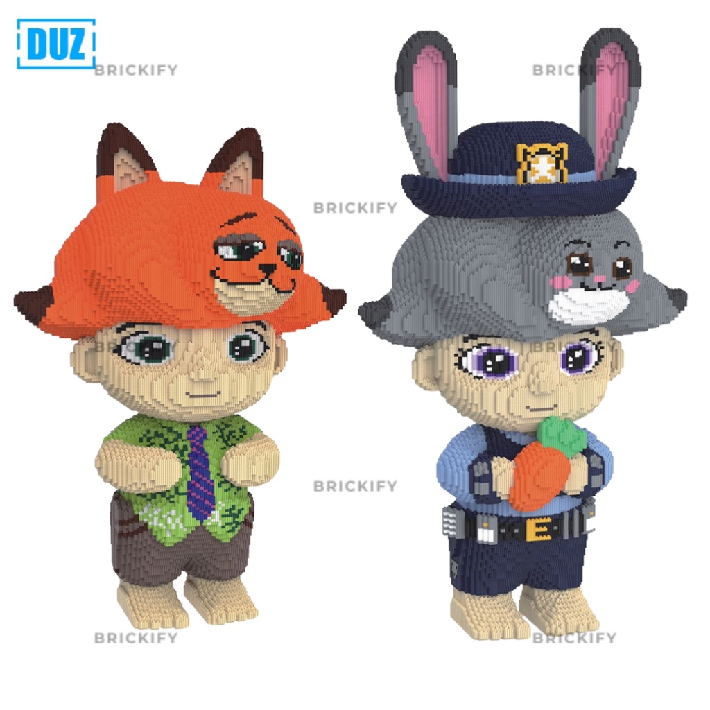66-78.5cm Drag Nick Judy Zootopia Building Block [Connection Block ...