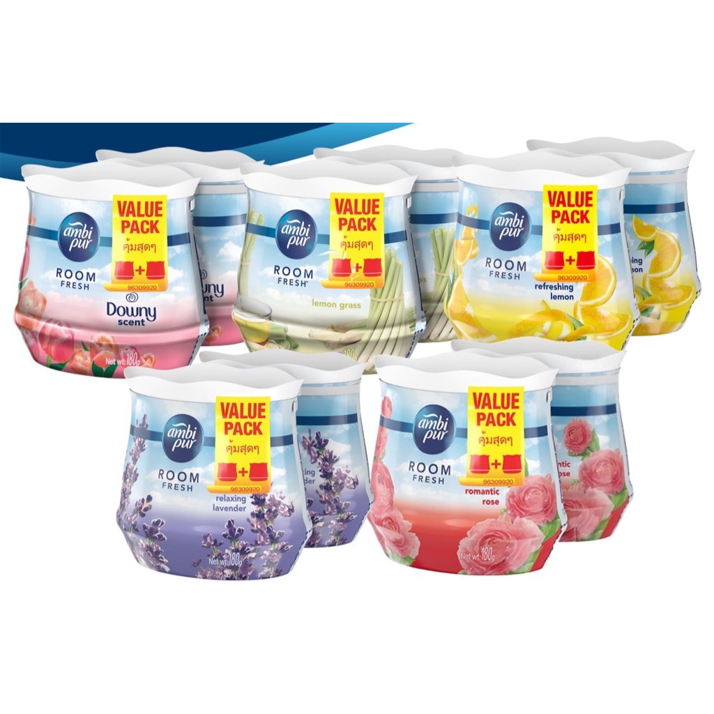 Ambi Pur Room Fresh Air Refreshing Gel Value Pack (2 x 180g) | Shopee ...