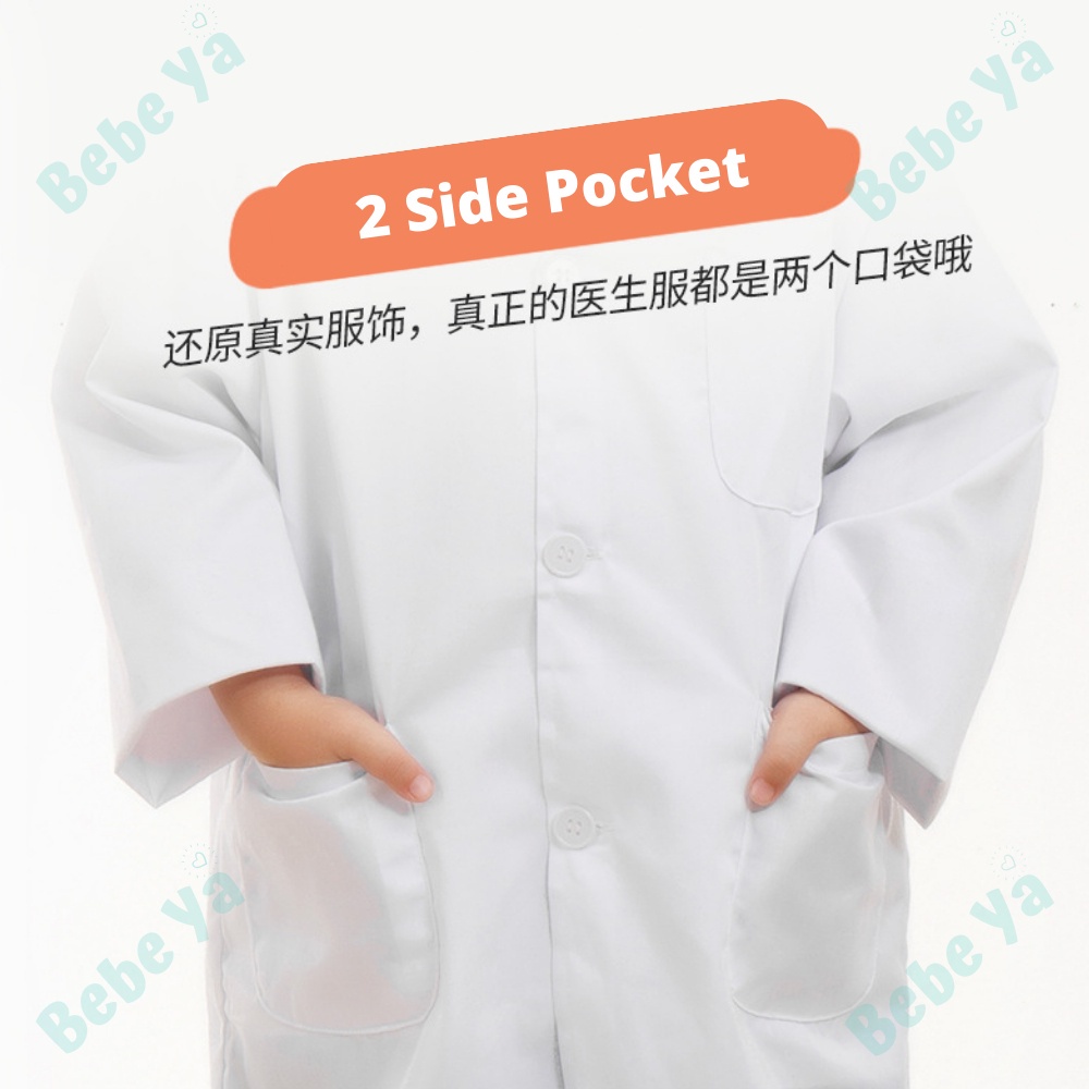 Kids Doctor Costume - Pretend Play White Coat Lab Coat Uniform Cosplay ...